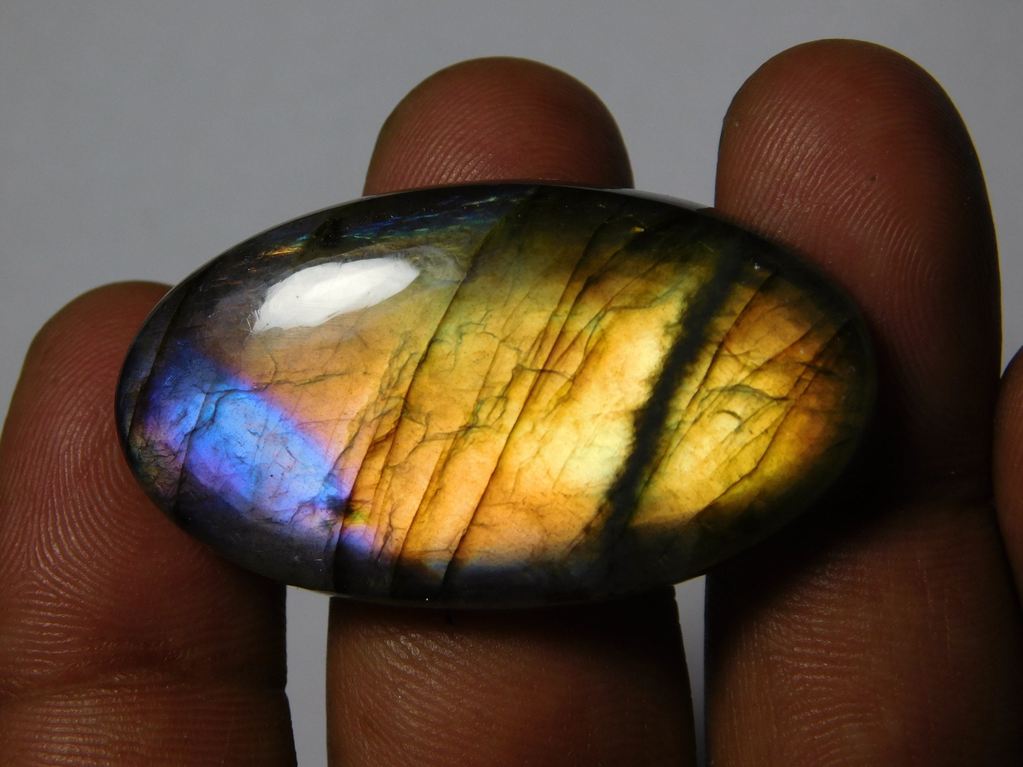 A Very Rare Purple Labradorite Spectrolite Cabochon | Etsy