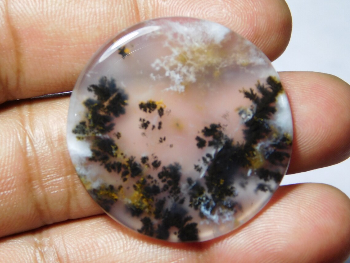 Natural Dendritic Moss Agate Cabochons Top Quality Dendritic - Etsy
