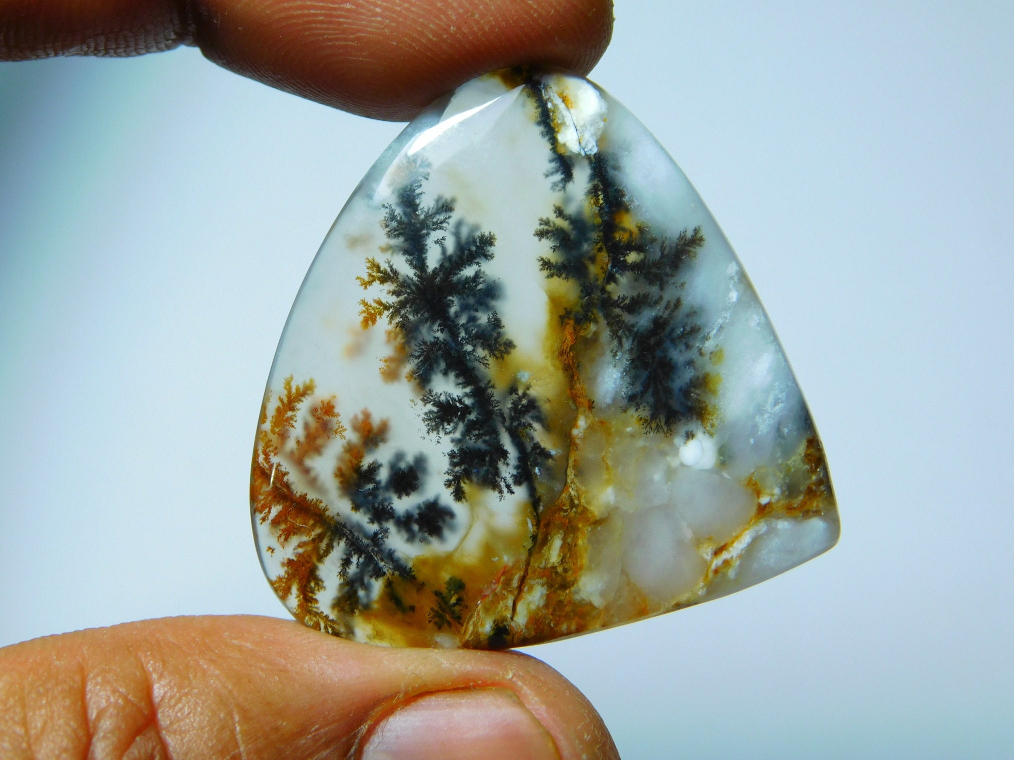 Natural Dendritic moss agate Cabochons Top Quality Dendritic | Etsy