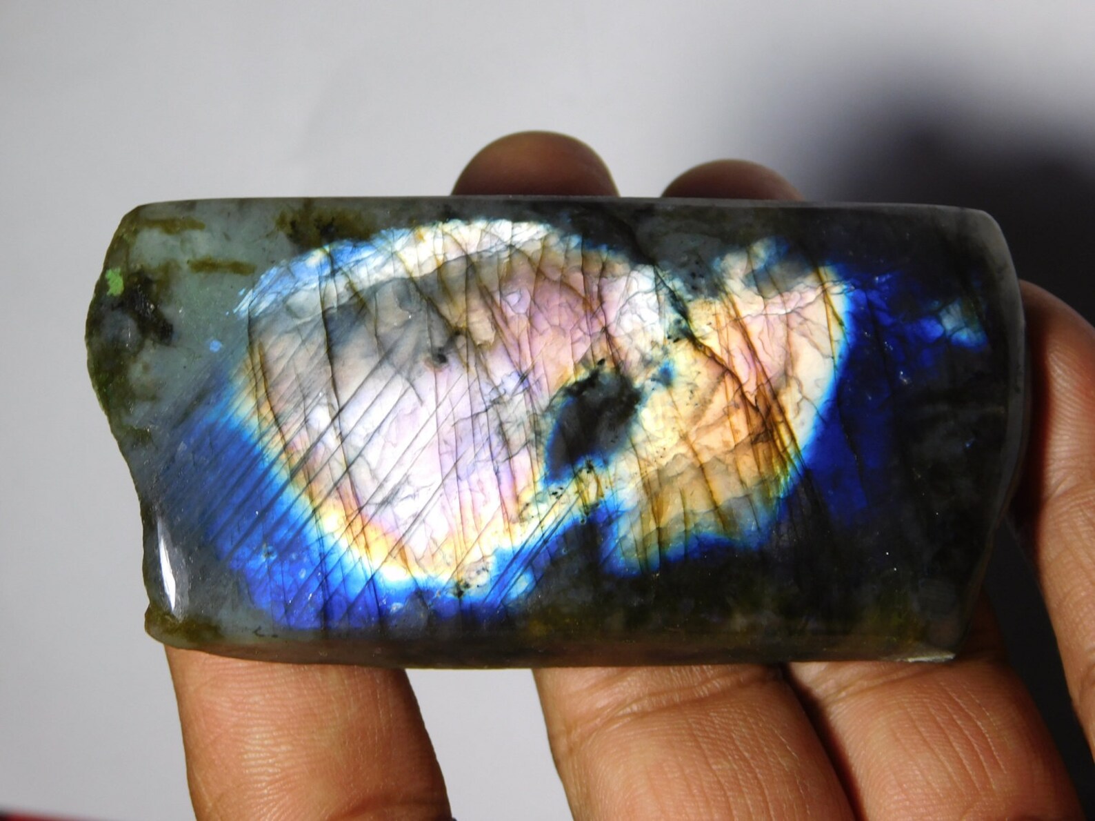 Rare Blue Labradorite Spectrolite Slice Blue Flasy Top - Etsy
