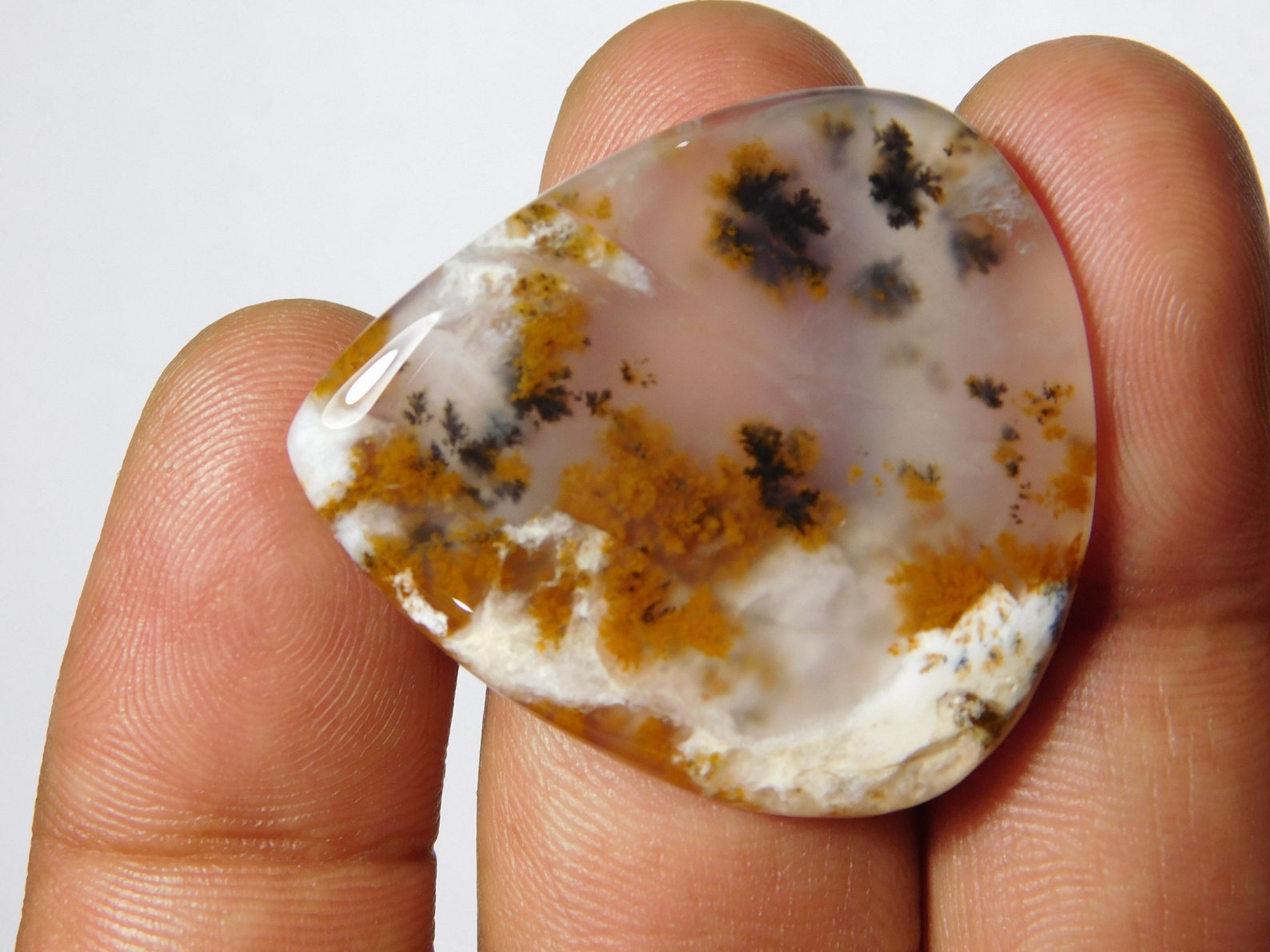 Natural Dendritic Moss Agate Cabochons Top Quality Dendritic - Etsy