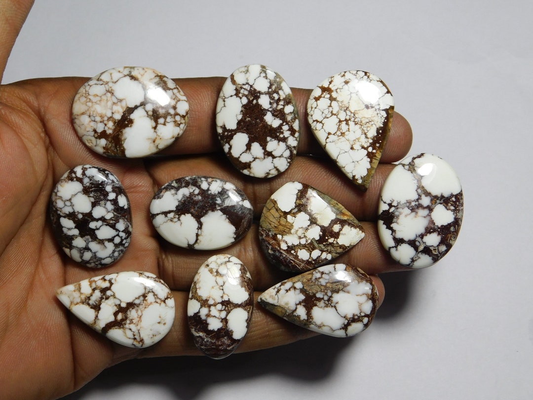 Magnesite Lot of 10 Piece Cabochon, Natural Magnesite Gemstone ...