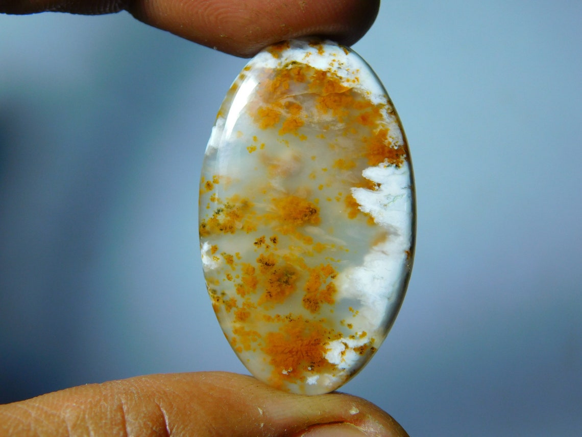 Natural Dendritic Moss Agate Cabochons Top Quality Dendritic - Etsy