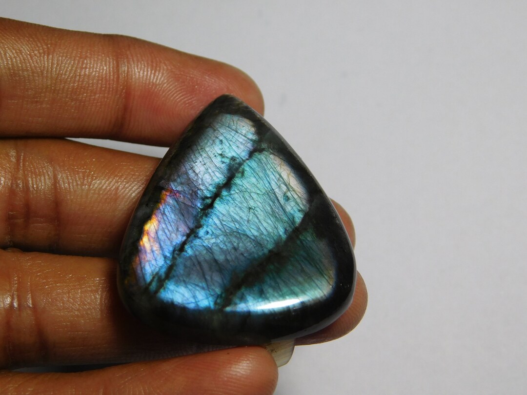 A++ Very Rare! Purple Labradorite Spectrolite Cabochon, Gorgeous Purple ...