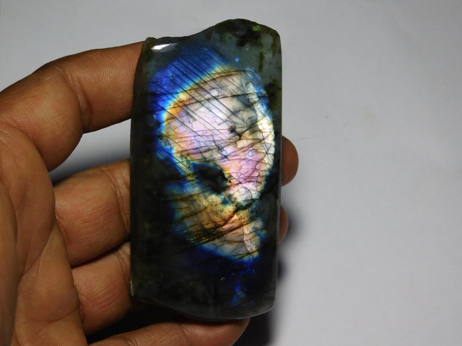 Rare Blue Labradorite Spectrolite Slice Blue Flasy Top - Etsy
