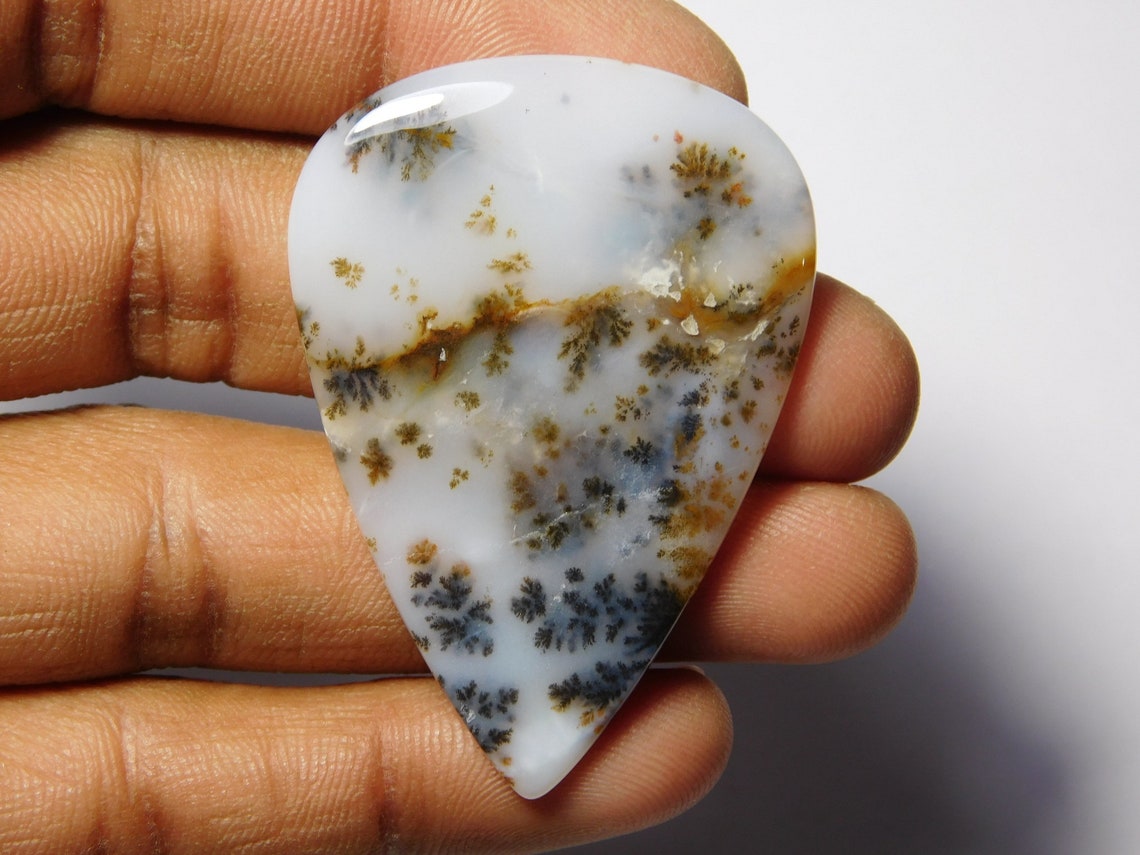 Natural Dendritic Moss Agate Cabochons Top Quality Dendritic - Etsy