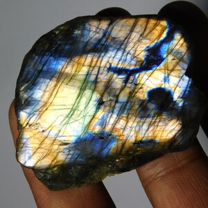 Rare Blue Labradorite Spectrolite Slice Blue Flasy Top Quality Handmade ...