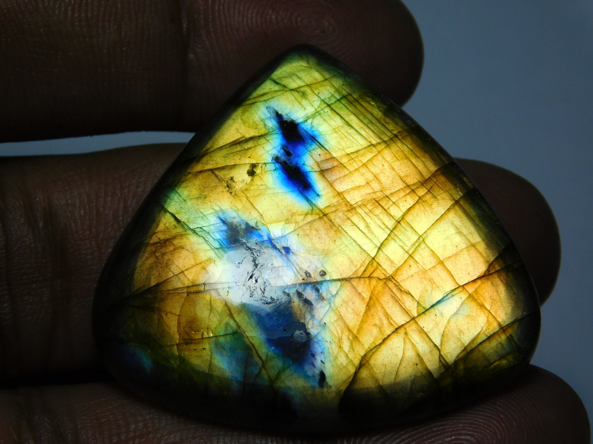 A Very Rare Purple Labradorite Spectrolite Cabochon | Etsy