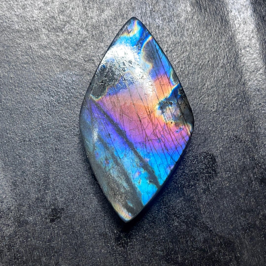 A++ Very Rare! Purple Labradorite Spectrolite Cabochon, Gorgeous Purple ...