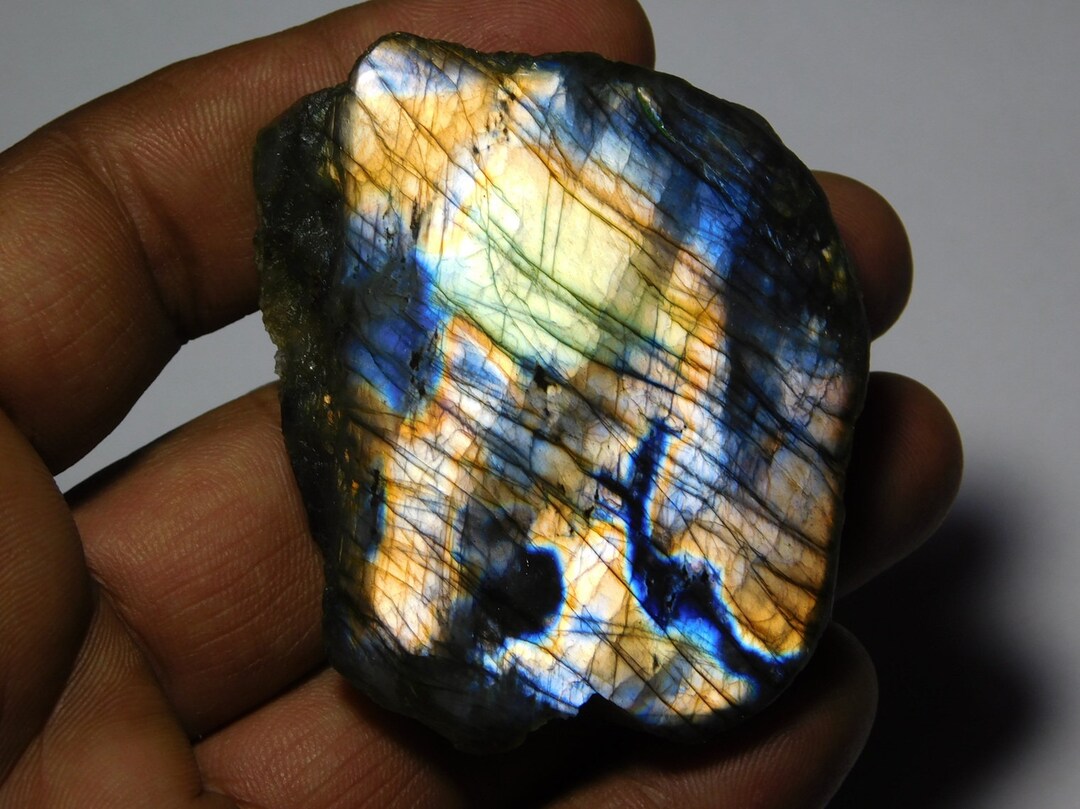 Rare Blue Labradorite Spectrolite Slice Blue Flasy Top Quality Handmade ...