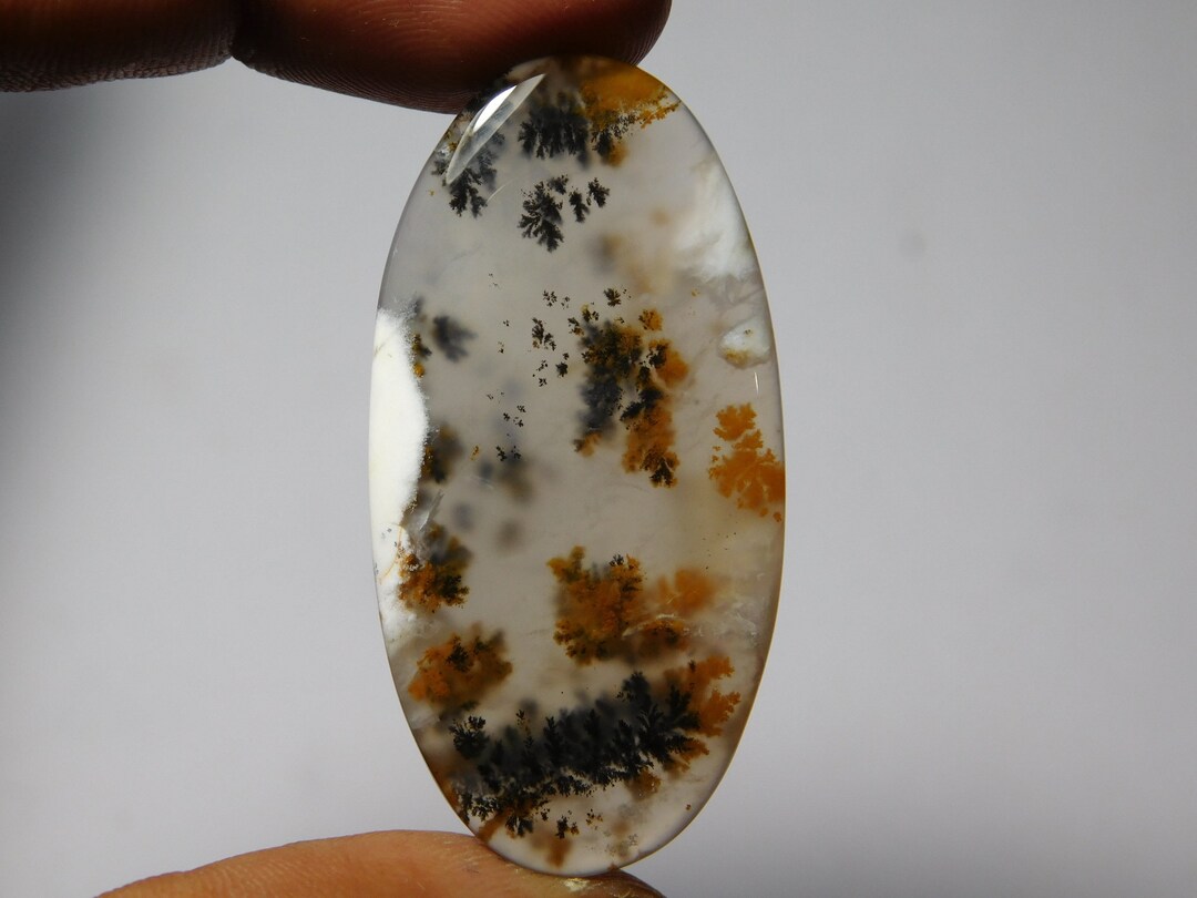 Natural Dendritic Moss Agate Cabochons Top Quality Dendritic - Etsy