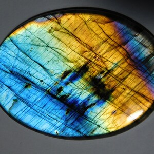 A Very Rare Purple Labradorite Spectrolite Cabochon, Gorgeous Purple ...