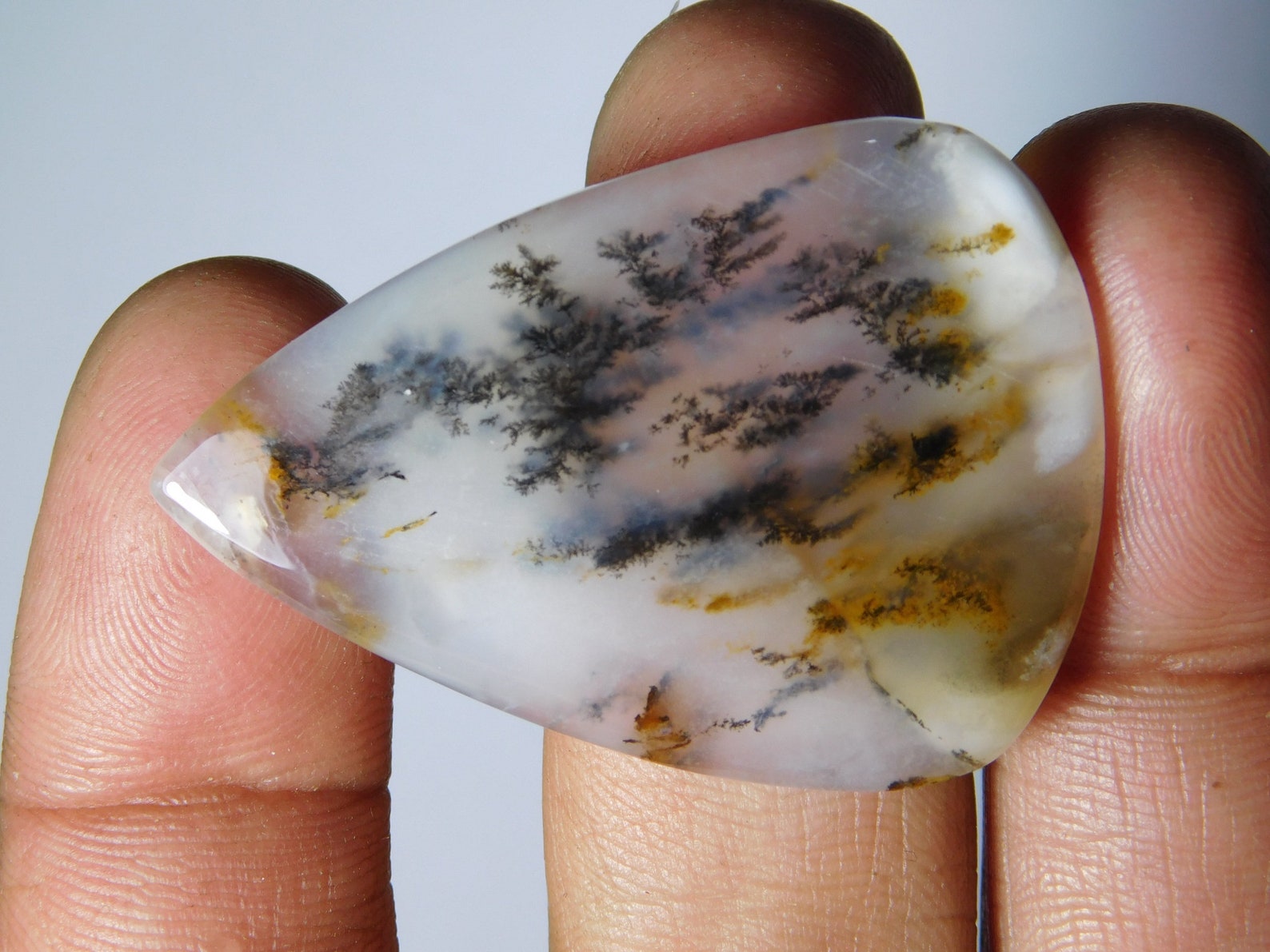Natural Dendritic Moss Agate Cabochons Top Quality Dendritic - Etsy