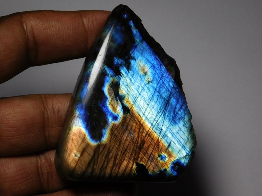 Rare Blue Labradorite Spectrolite Slice Blue Flasy Top Quality Handmade ...