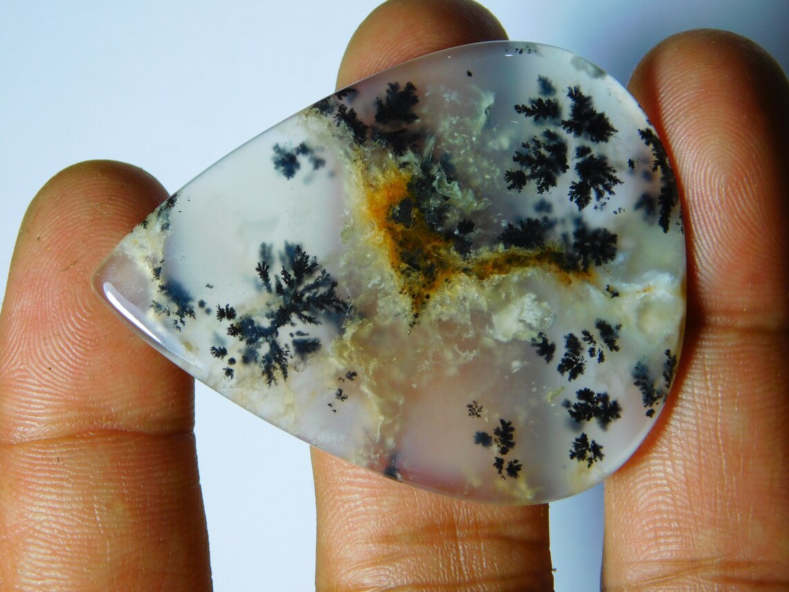 Natural Dendritic Moss Agate Cabochons Top Quality Dendritic - Etsy