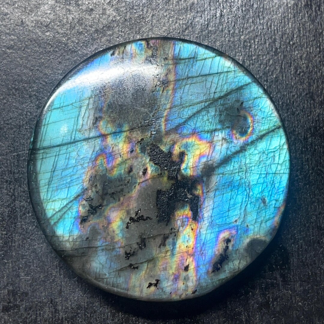 A++ Very Rare! Purple Labradorite Spectrolite Cabochon, Gorgeous Purple ...