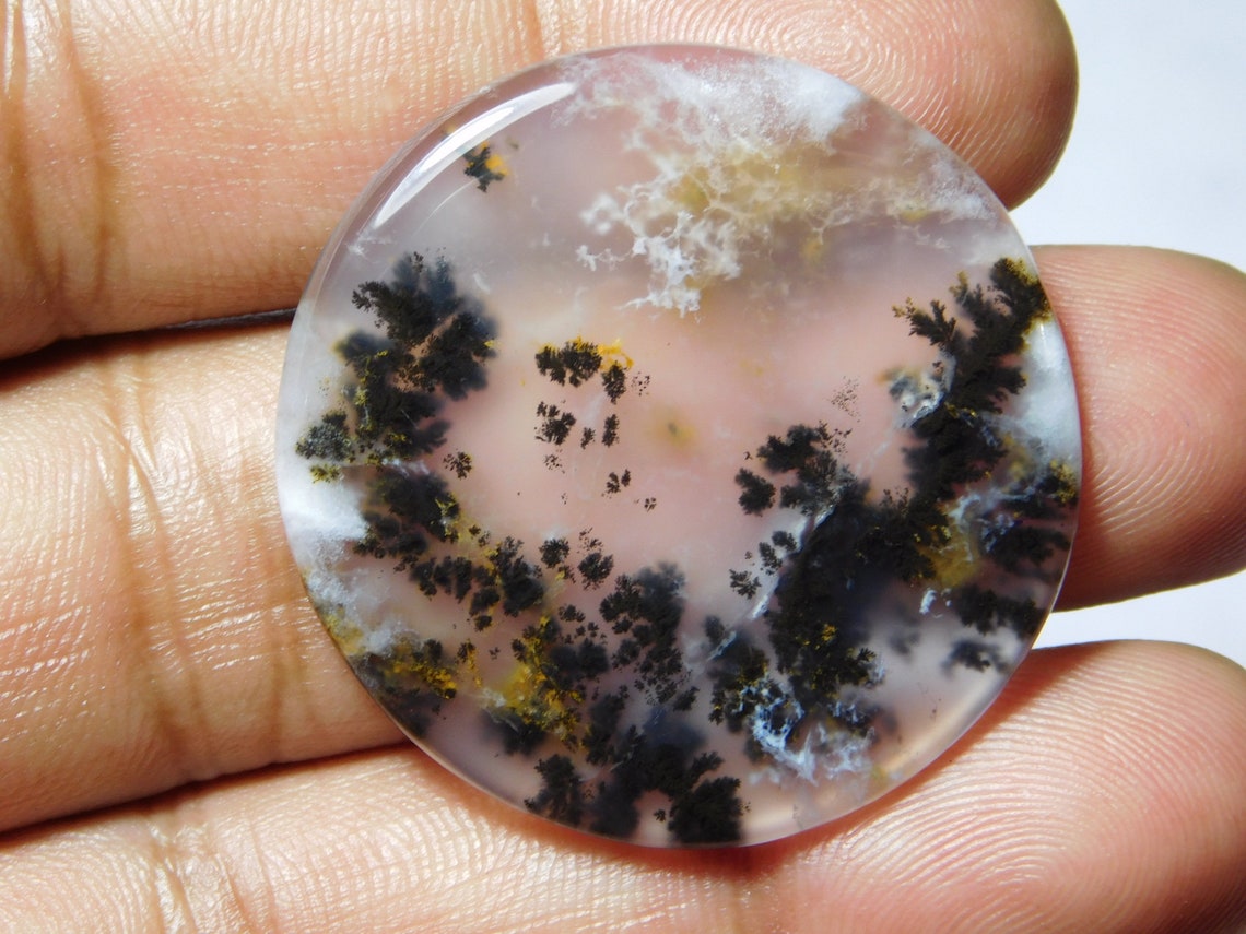 Natural Dendritic Moss Agate Cabochons Top Quality Dendritic - Etsy