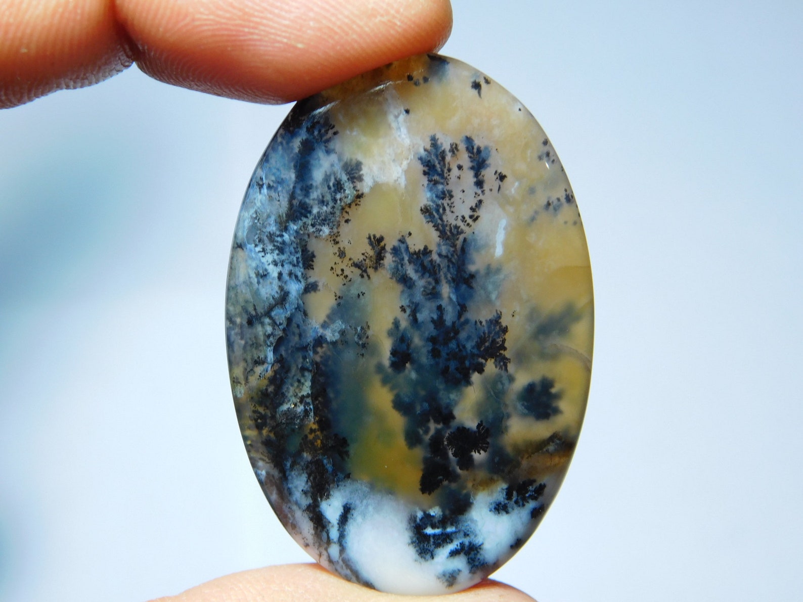 Natural Dendritic Moss Agate Cabochons Top Quality Dendritic - Etsy