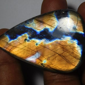 A Very Rare Purple Labradorite Spectrolite Cabochon, Gorgeous Purple ...