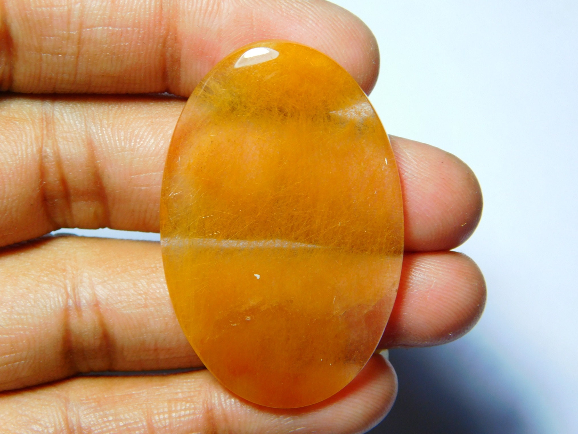 Natural Copper Rutile Quartz Cabochons Copper rutile Gemstone | Etsy