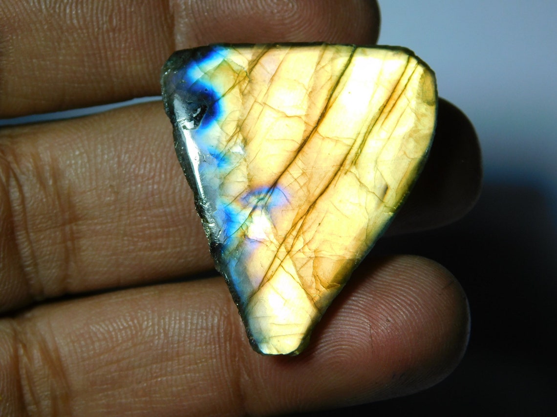 Rare Blue Labradorite Spectrolite Slice Blue Flasy Top - Etsy