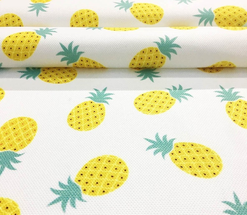 Materials Yellow Small Pineapple Pattern Fabric Craft Supplies & Tools ...