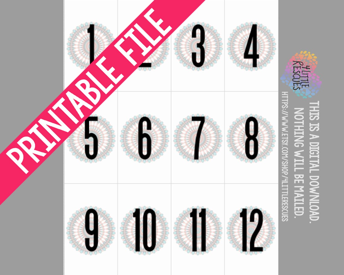 Printable: Mandala Rainbow Forward Reverse Live Sale Facebook Numbers 1 ...