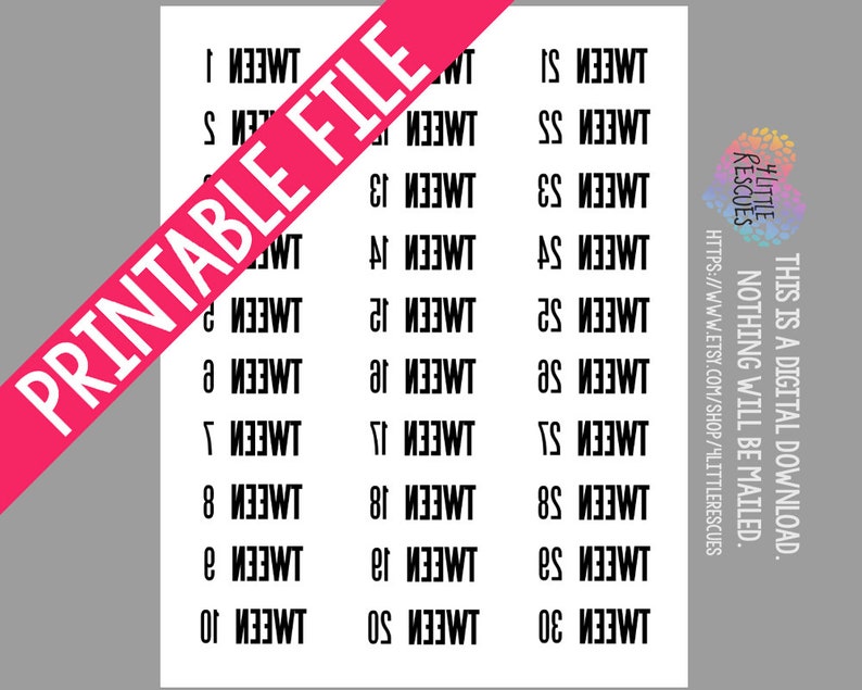 Reverse Mirror Image Forward Labels Tags Digital Download | Leggings ...