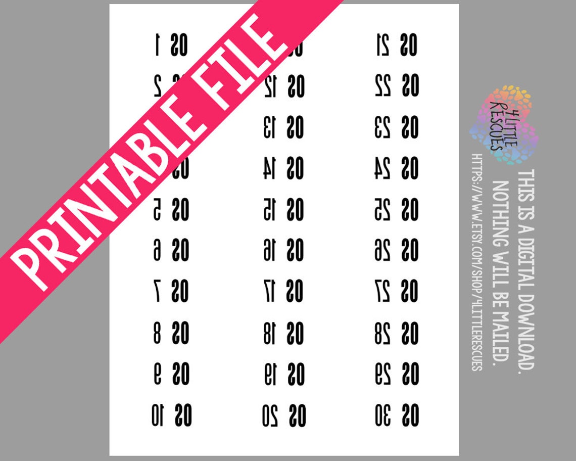 Forward AND Reverse Mirror Image Labels Tags Digital Download Leggings ...