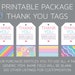 Blank LLR Printable Package Tags | Not Customized | Receive 4 JPEG ...