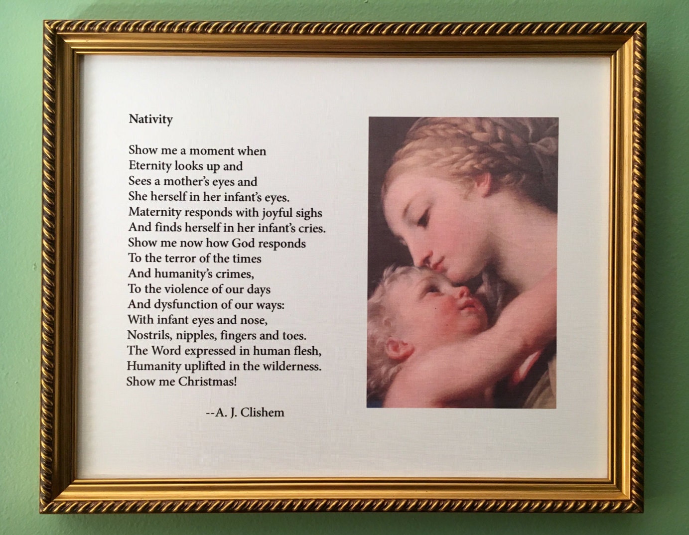 The Holy Family (inset) by Pompeo Batoni (1708 - 1787). Nativity (poem ...