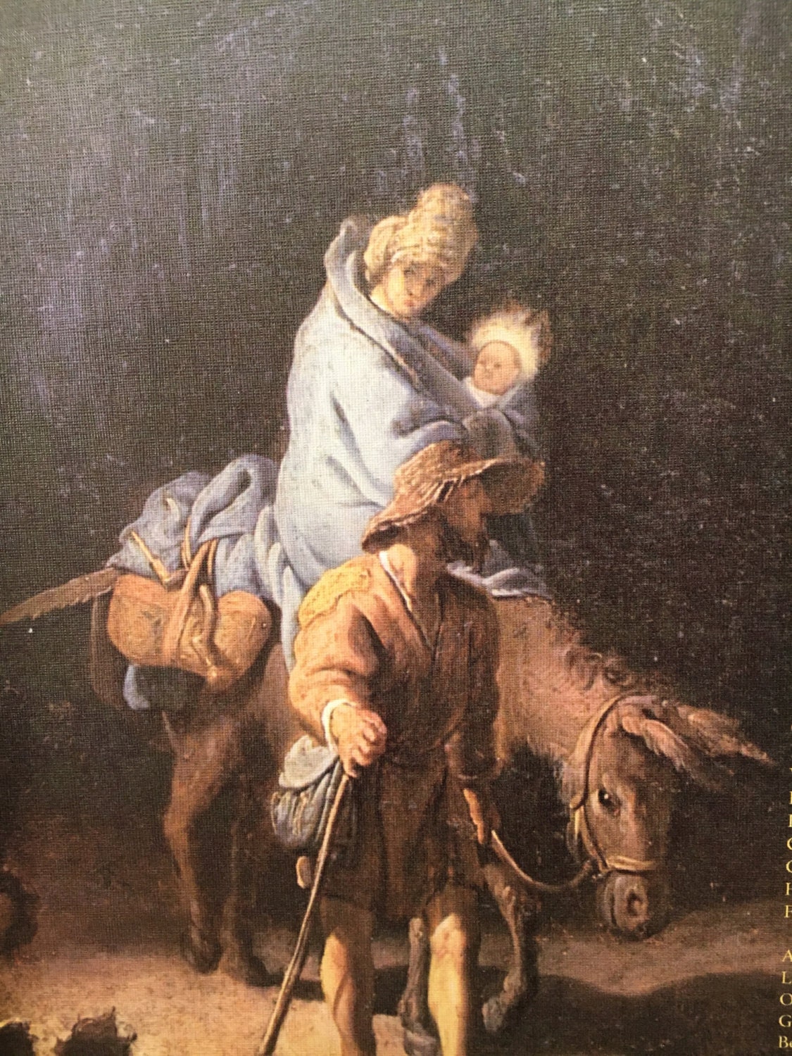 Flight Into Egypt (painting 1627) by Rembrandt (1606 - 1669). Joseph ...