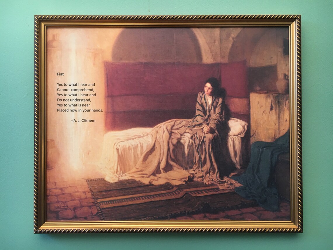 Fiat annunciation Painting by Henry Ossawa Tanner Poem by | Etsy