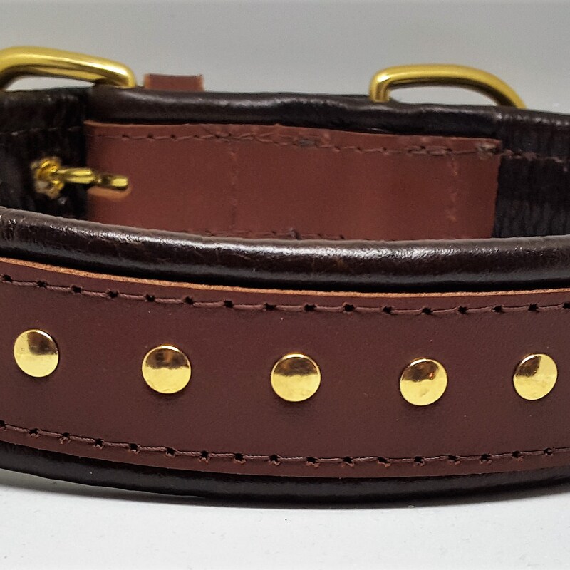 Brown Leather Collar - Etsy