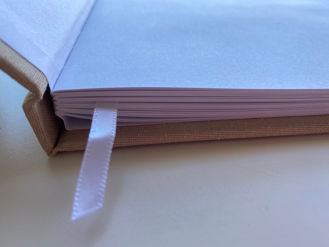 B1 - Luxe Linen Hard Cover Custom Heart Wedding Guest Book / Custom ...