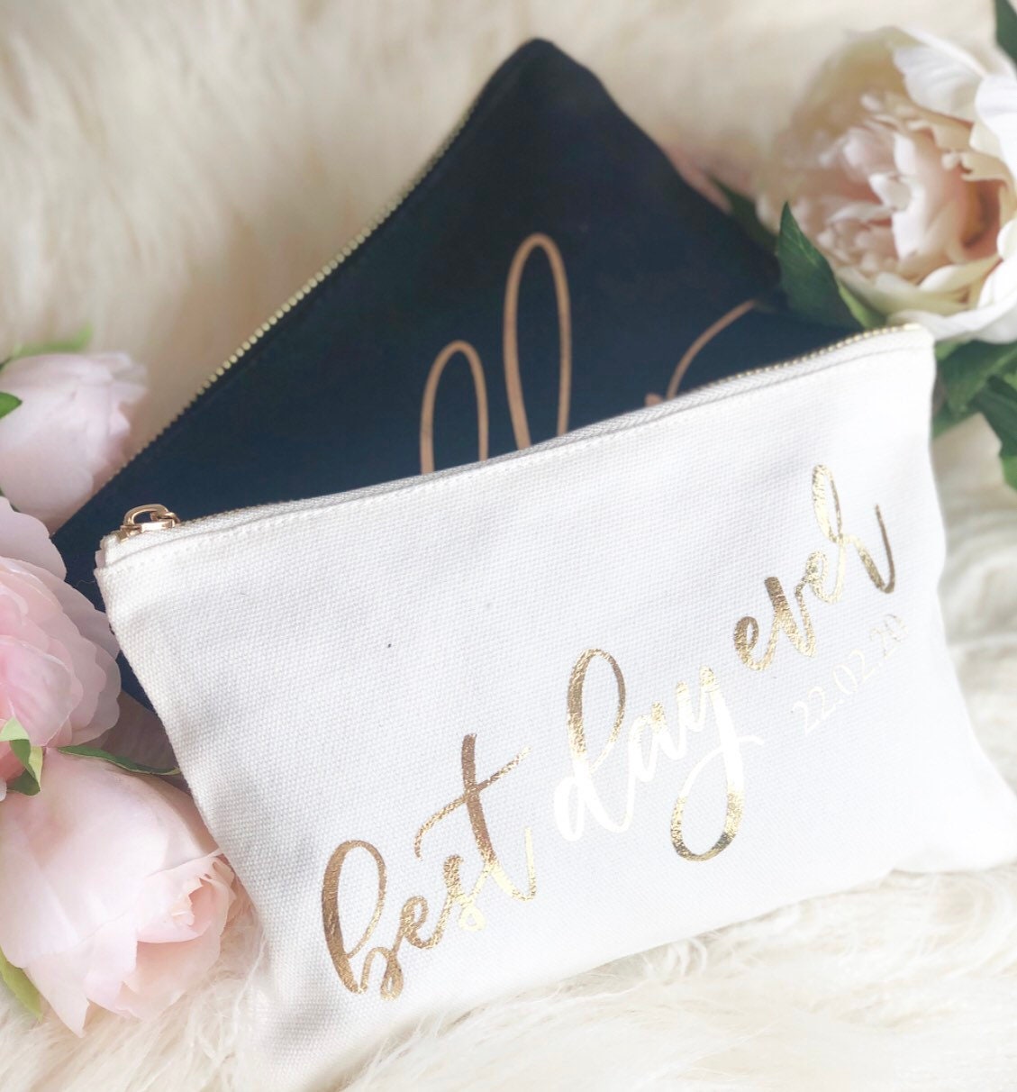 Personalized Monogram Makeup Bag Cursive Script CUSTOM NAME - Etsy ...