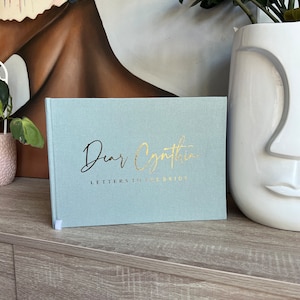 D32 - Letters to the Bride | Luxe Linen Hens Guest Book | Custom ...