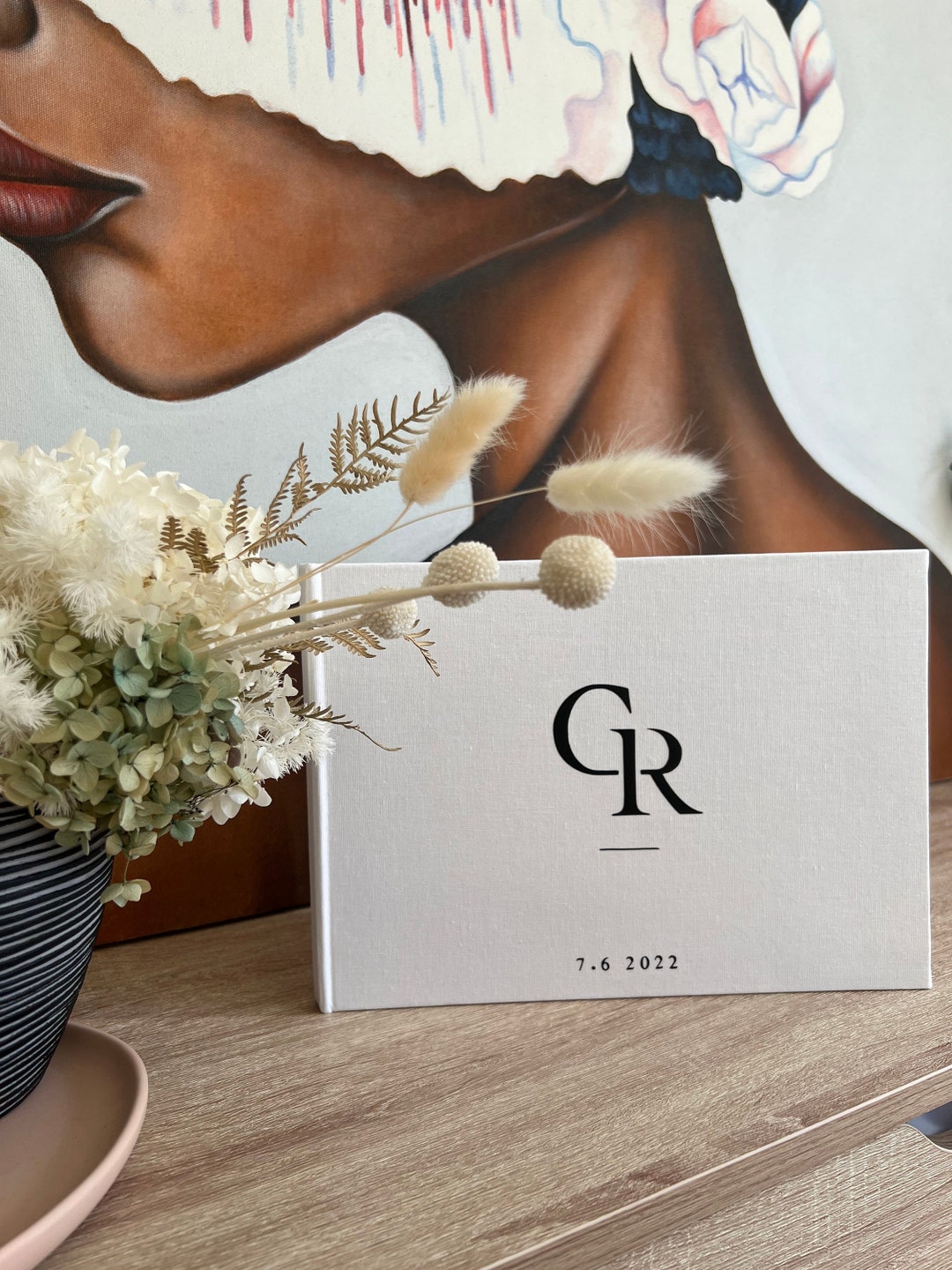 Send Us Your Design! Luxe Linen Hard Cover Custom Wedding Guest Book ...