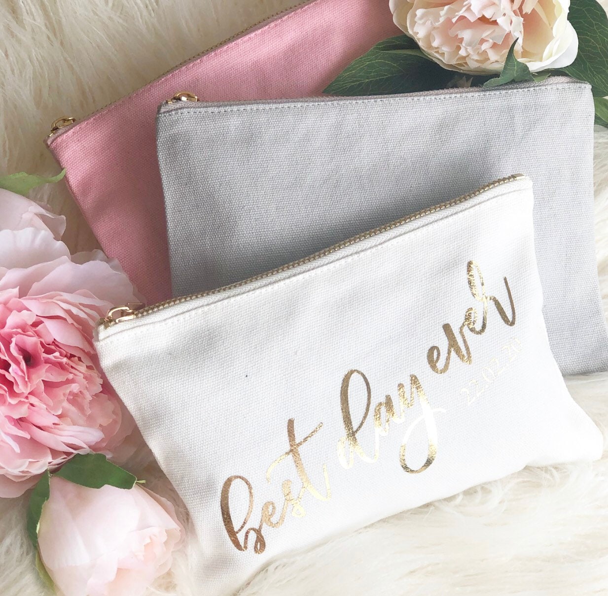 Personalized Monogram Makeup Bag Cursive Script CUSTOM NAME - Etsy ...