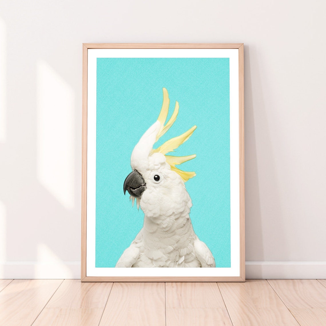 Cockatoo Print, Bird Art, Mid Century Minimalism, Printable Poster ...