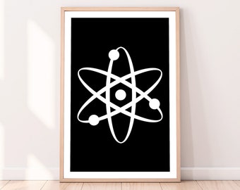 Black and White Science Poster - Etsy