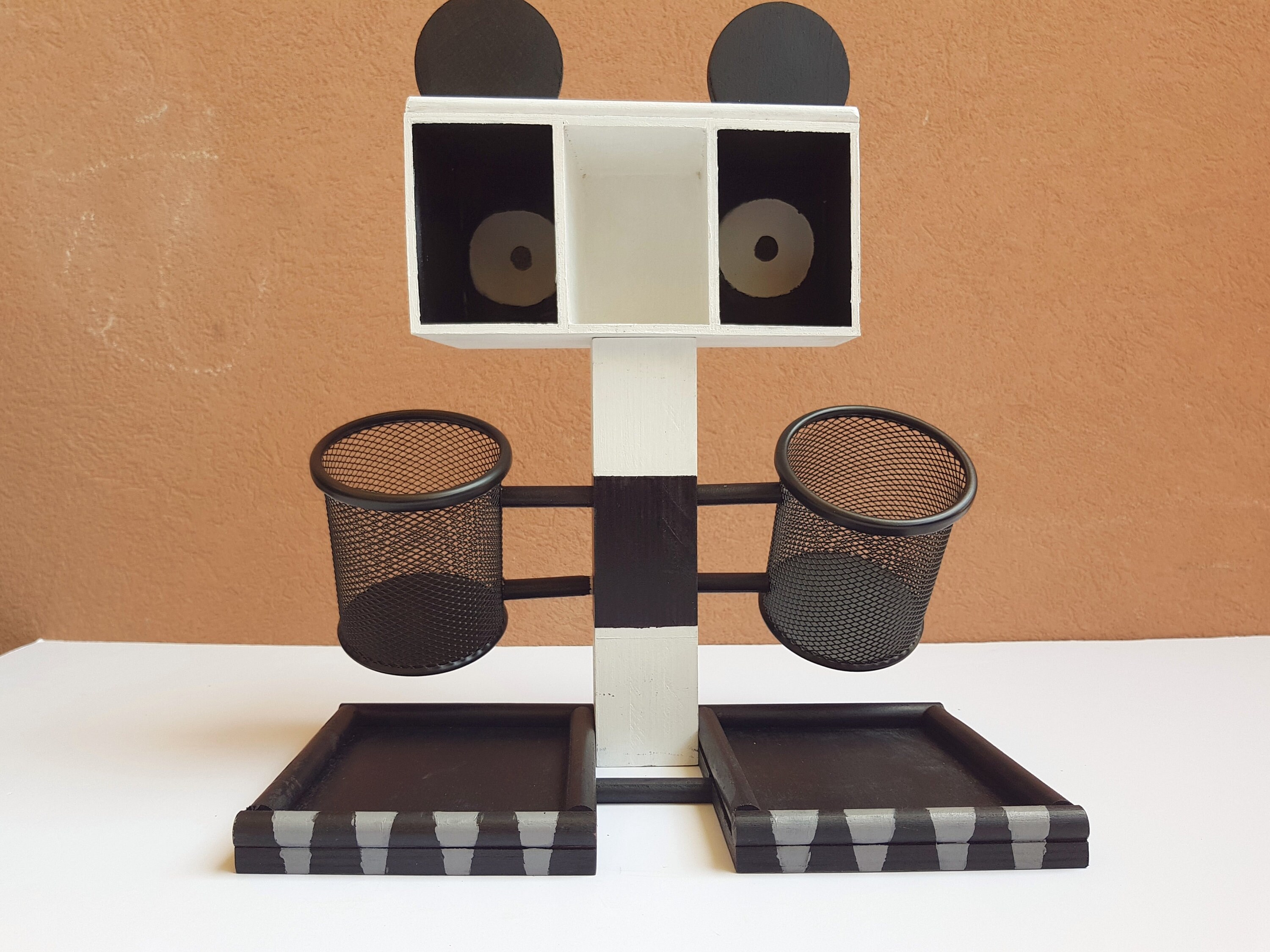 Desk Organizer for Kids panda Toy Made From Wood Office | Etsy