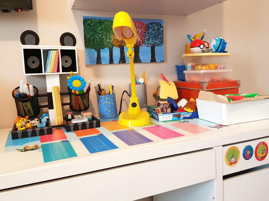 Desk Organizer for Kids panda Toy Made From Wood Office - Etsy