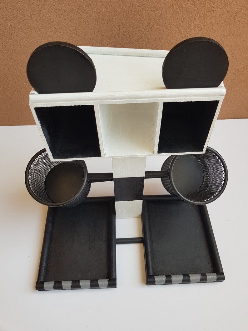 Desk Organizer for Kids (panda Toy) Made From Wood, Office Desk ...