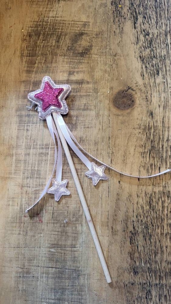 Sparkle Magic Fairy Wand Princess Wand Pink Glittery Fairy | Etsy