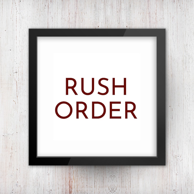 Rush Order - Etsy