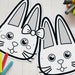 Rabbit Mask Easter Printable, Coloring Easter Bunny Mask, Easter Diy ...