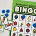 BINGO Game of Fruit and Veggie Names for Kids - Print, Cut and Play ...