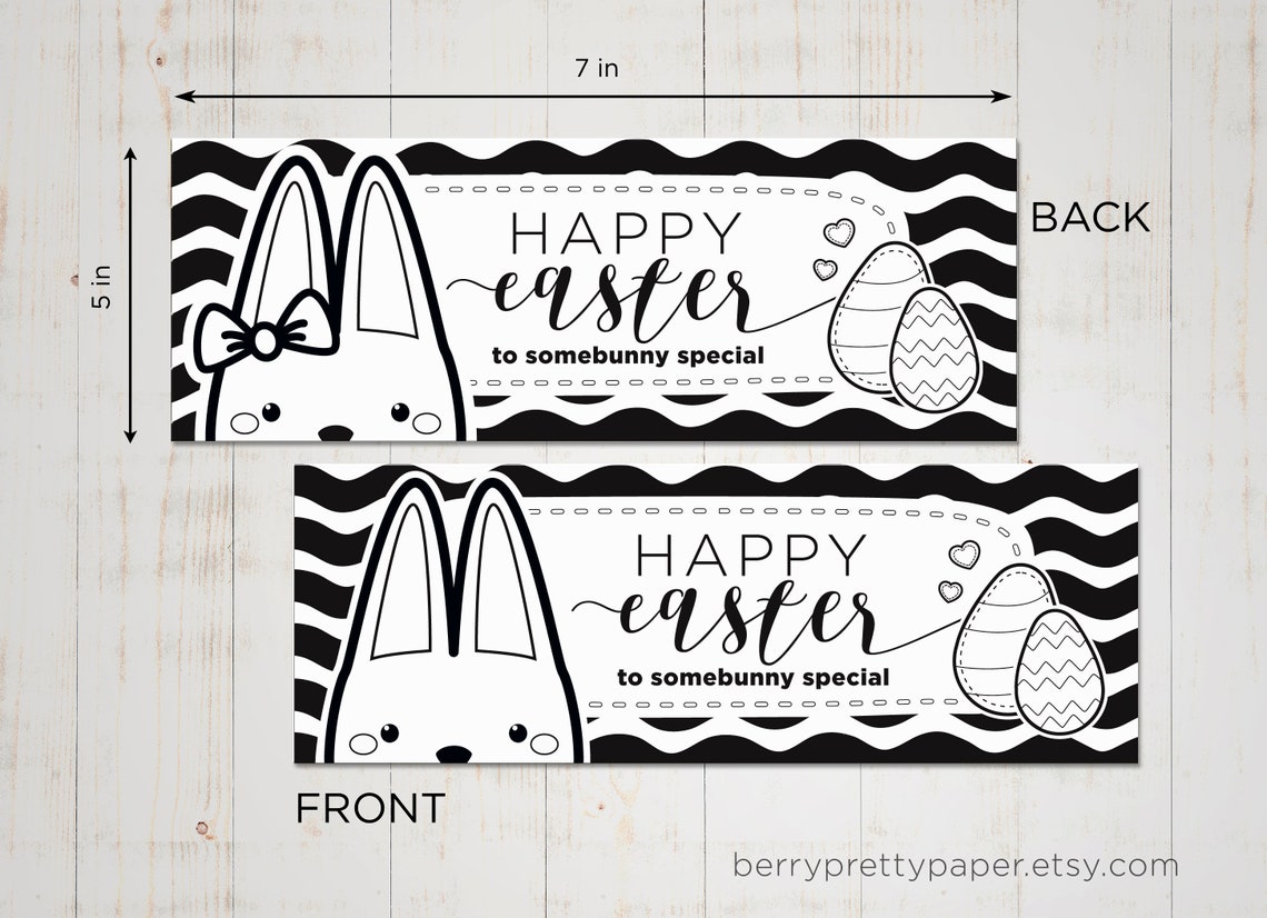 Easter Printable Bag Topper, Easter Diy Coloring Treat Bag Toppers ...