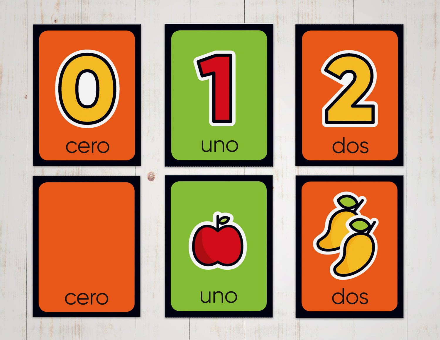 Tarjetas Los Numeros En Espanol